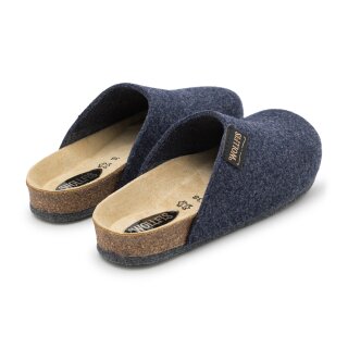 Bio Felt Clogs Navy: Comfortable Wool Felt Slippers for Home